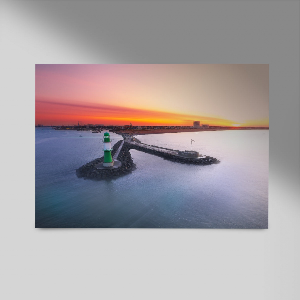 Rostock Warnemünde Strand Sonnenuntergang im Sommer - Jedermannart